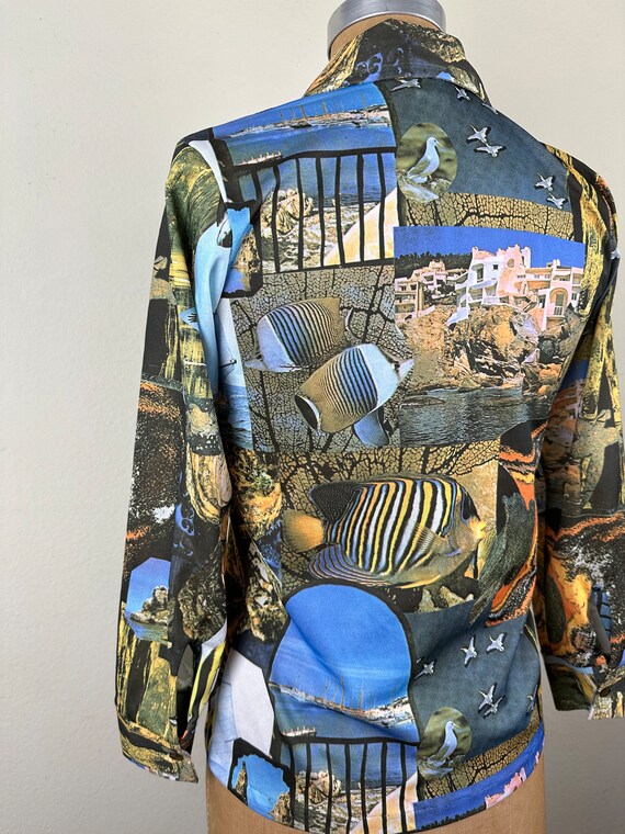 Vintage 1970s 70s Photo print Shirt photograph print … - Gem