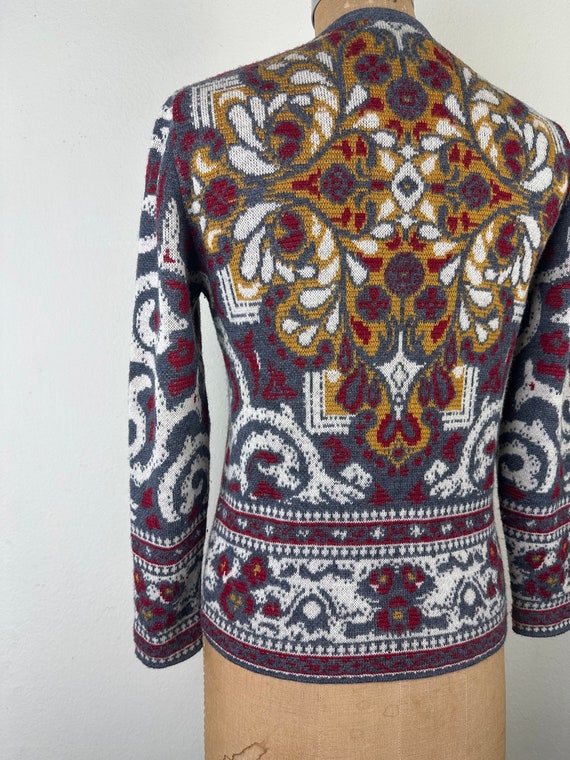 Vintage 1960s 60s Catalina Jacquard knit sweater card… - Gem