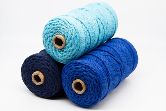 Macrame cord 3mm 1/8 inch 21 colours set of 3 cotton cord | Etsy