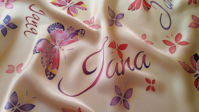 Personalized Silk Scarf for Women Silk Scarves Handpainted | Etsy