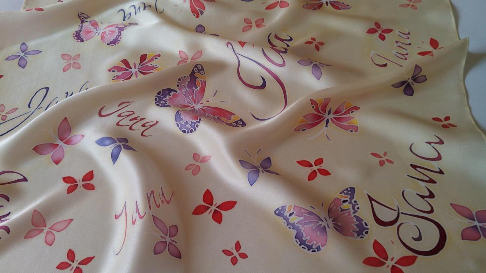 Personalized Silk Scarf for Women Silk Scarves Handpainted - Etsy