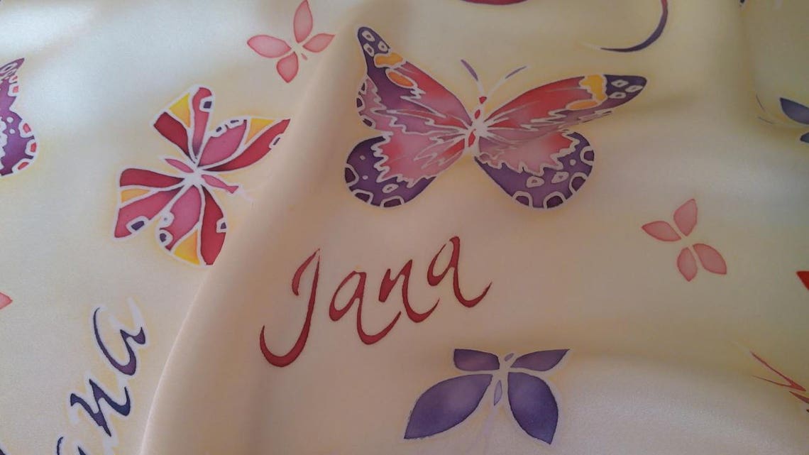 Personalized Silk Scarf for Women Silk Scarves Handpainted - Etsy