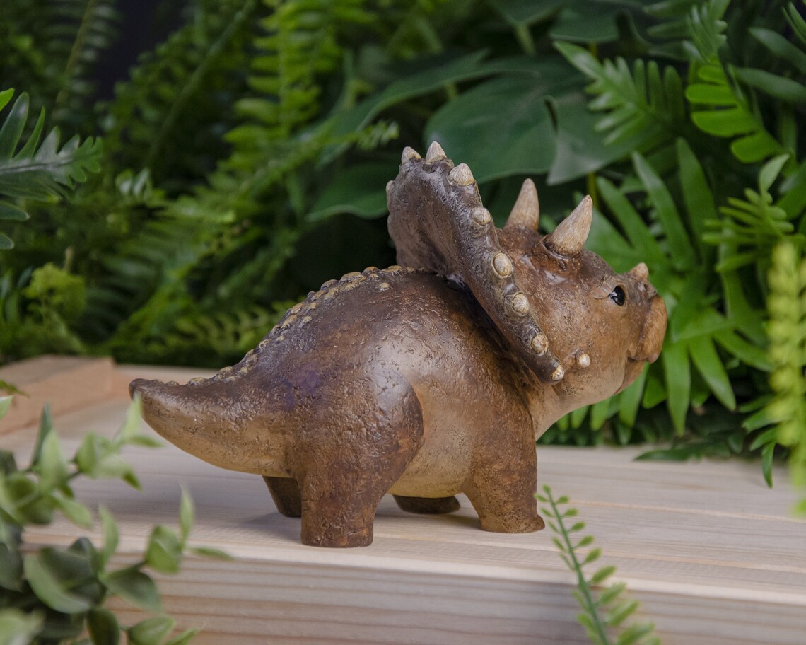 Cute Chonky Dinosaur Figure - Triceratops - Etsy