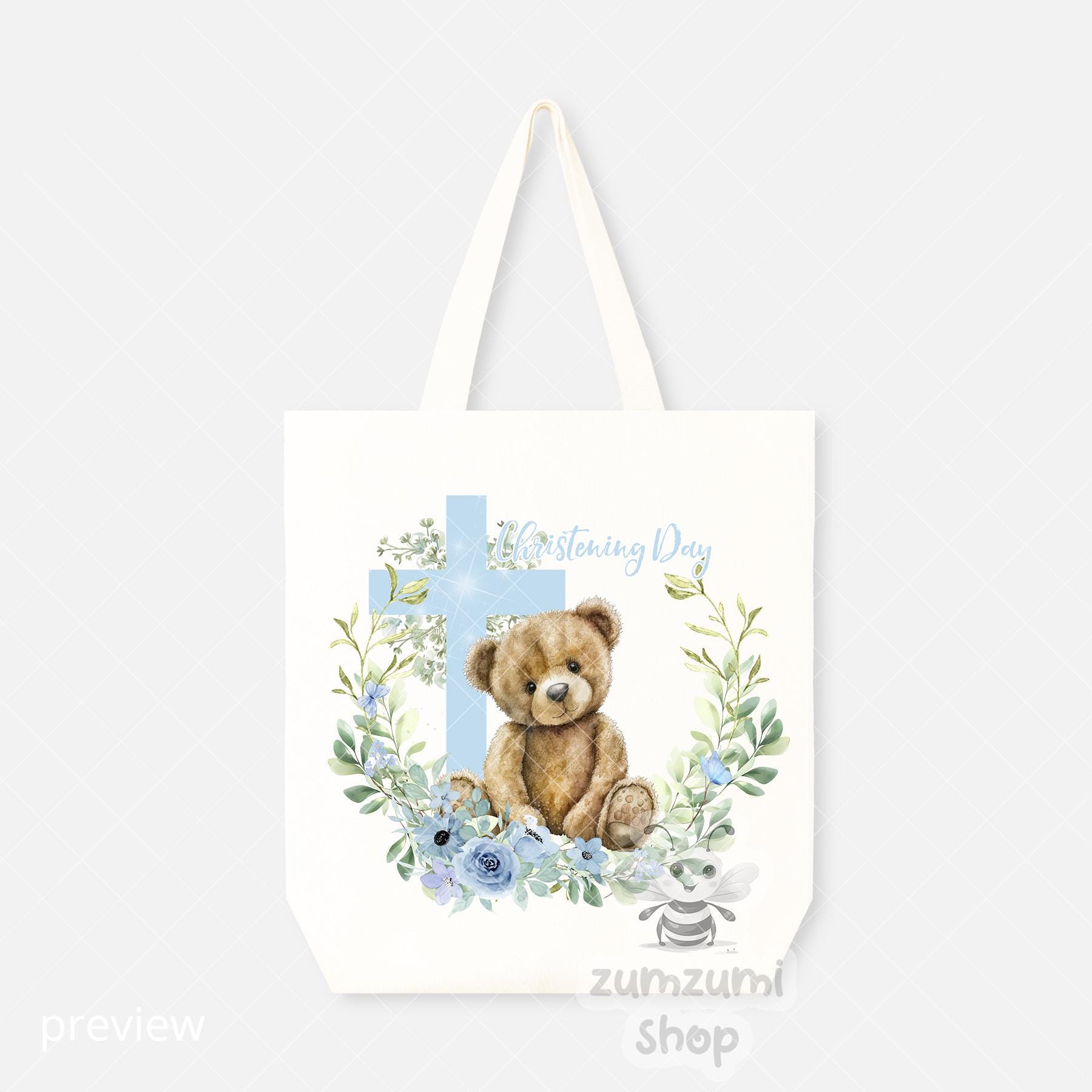 Blue Christening Clipart Teddy Bear Baptism Naming Day Communion Cross ...