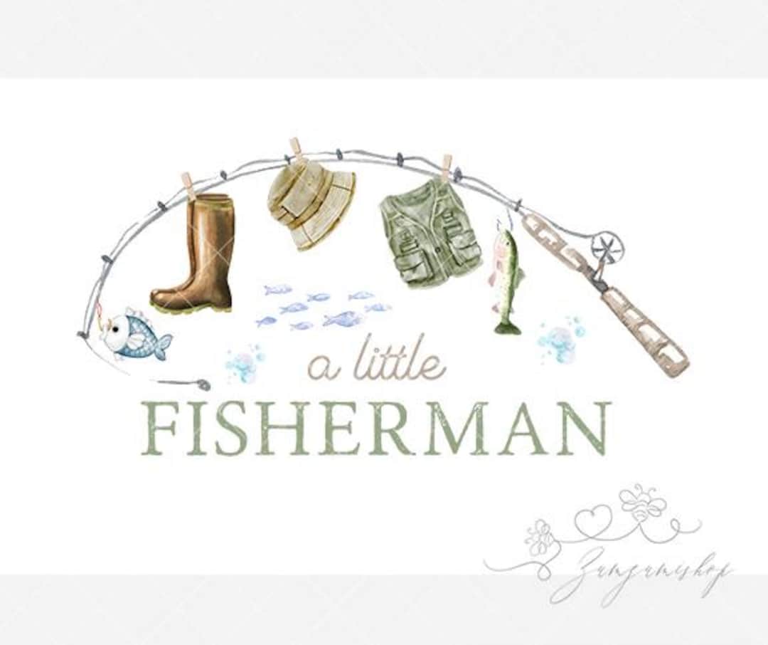 A Little Fisherman is on the Way PNG, New Baby Boy, Fishing Baby ...