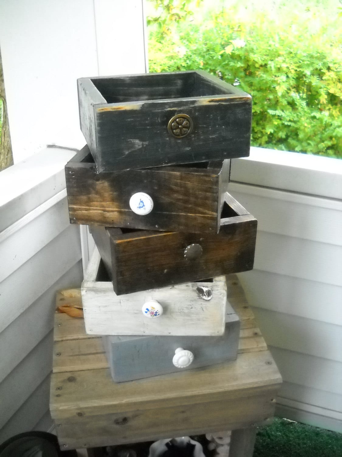 Rustic Handmade Centerpiece Table Decor With Knobs,candleholder,holiday ...