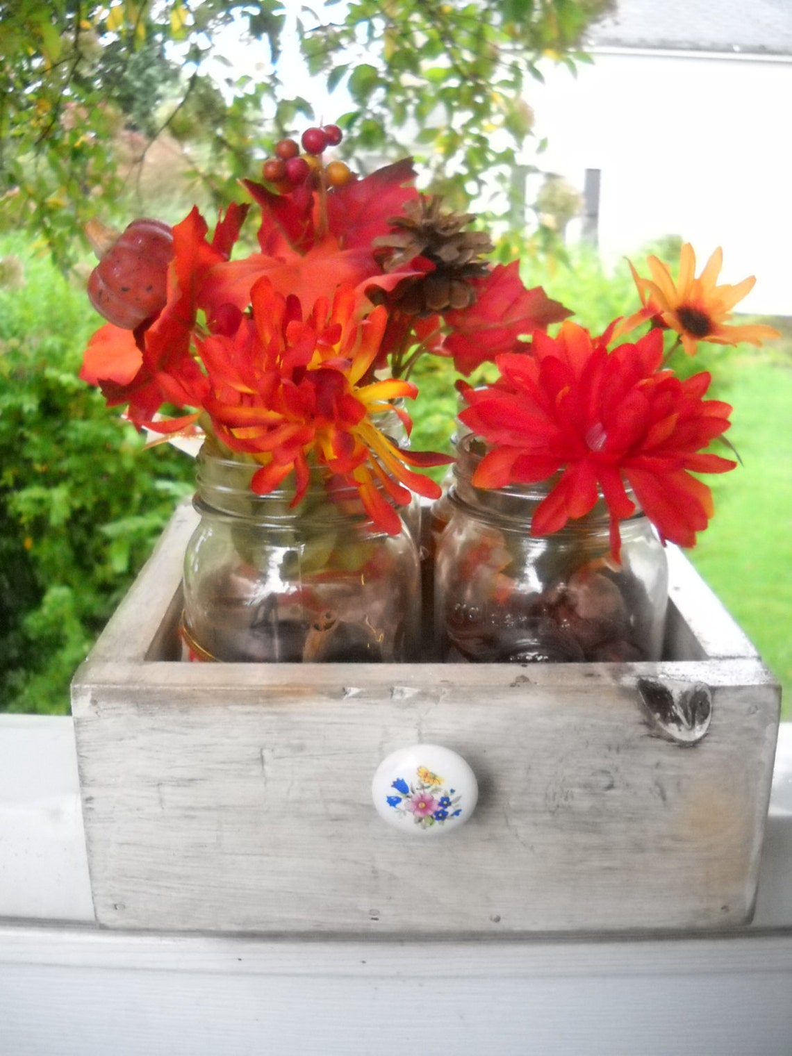 Rustic Handmade Centerpiece Table Decor With Knobs,candleholder,holiday ...