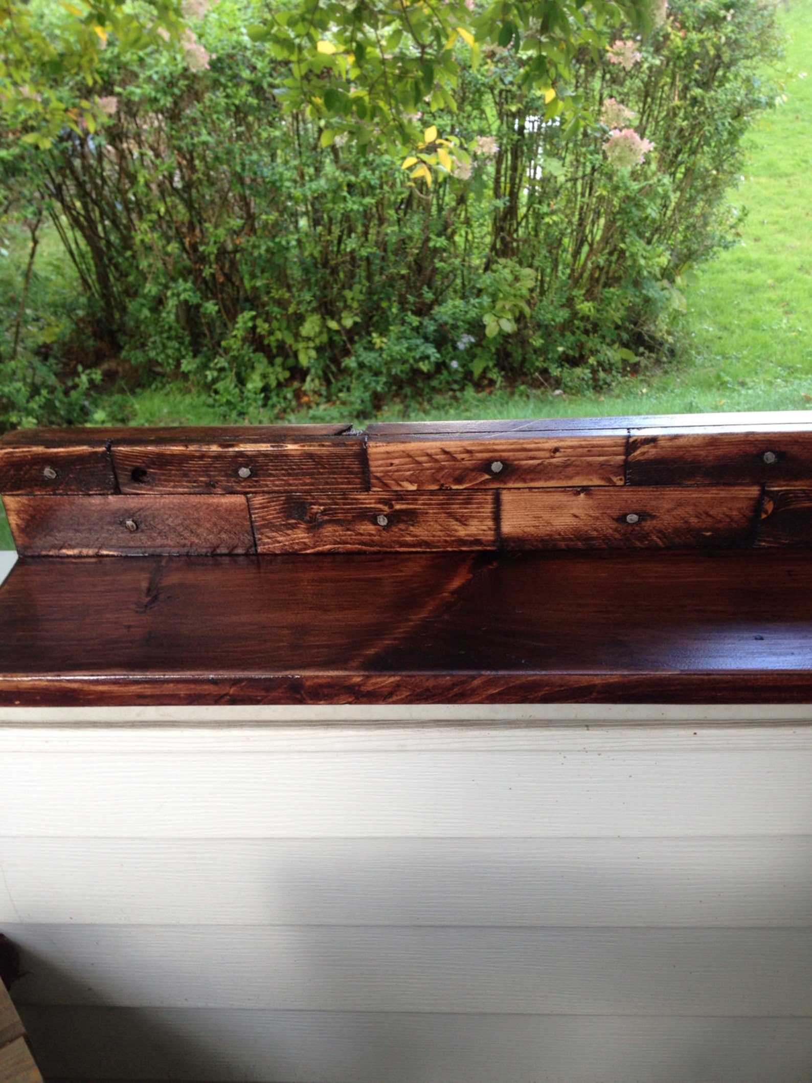 Rustic Handmade Wood Shelf With Unique Backboard Floating Home - Etsy