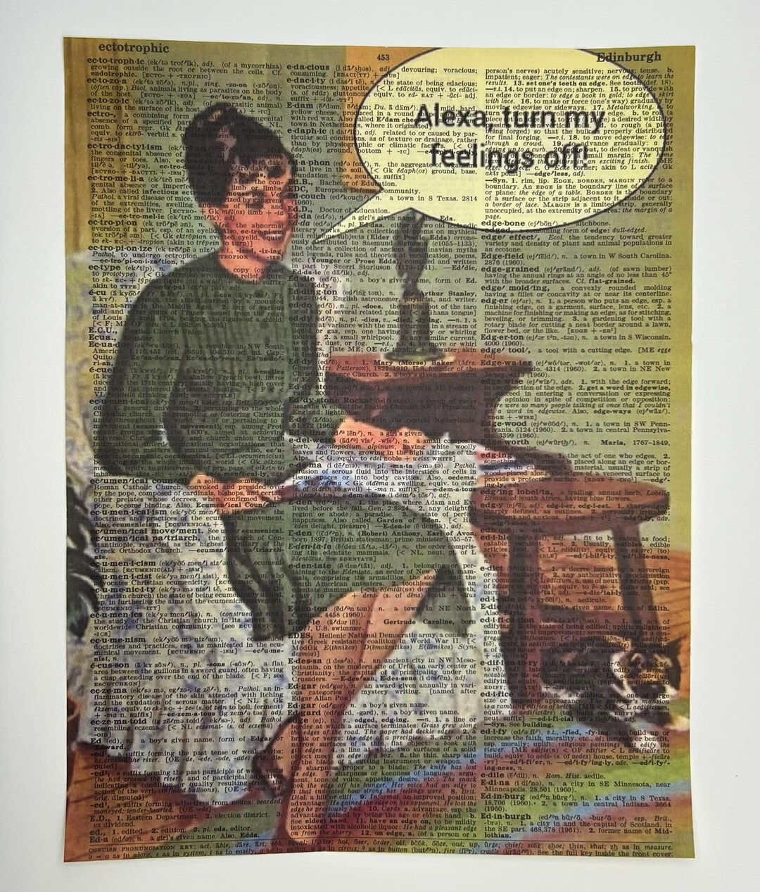 Alexa Turn off My Feelings Dictionary Art Print – Sarcastic Office ...
