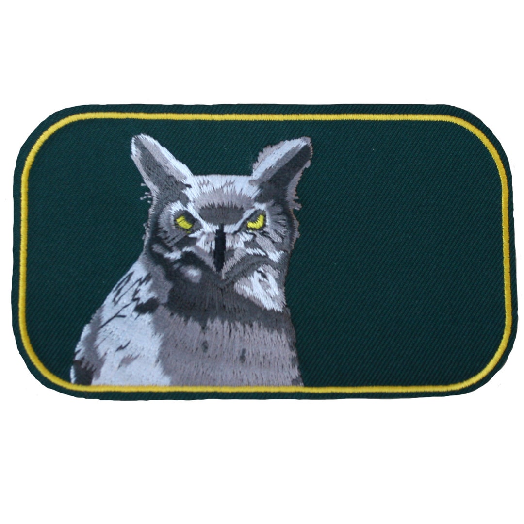 Horned Owl | Owl | Iron on | Patch | Knee Patch | Gift for Bird Watcher ...