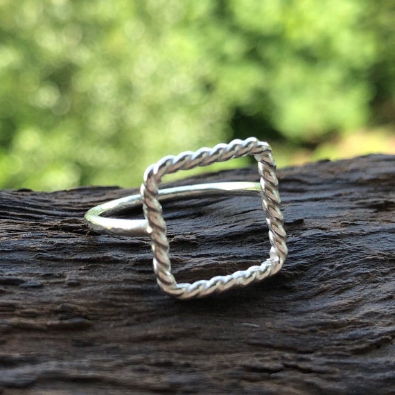 Minimalist Ring Sterling Silver Ring With Dainty Delicate - Etsy