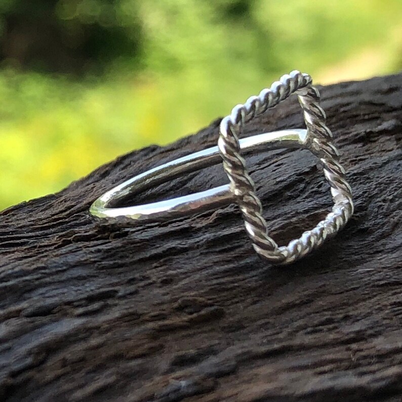 Minimalist Ring Sterling Silver Ring With Dainty Delicate - Etsy