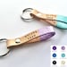 Custom Leather Keychain, Personalized Custom Color Glitter Leather ...