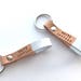 Custom White Leather Keychain, Custom Leather Keychain, Personalized ...