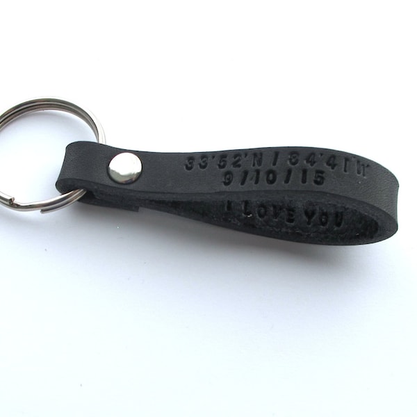 Leather Keychain - Etsy