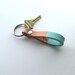 Custom Mint Leather Keychain Custom Leather Keychain - Etsy