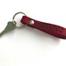 Custom Red Leather Keychain Personalized Leather Keychain - Etsy