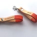 Custom Orange Handmade Leather Keychain, Custom Keychain, Personalized ...