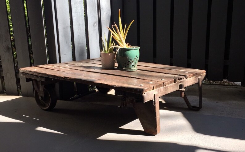 Rail Cart Coffee Table - Etsy