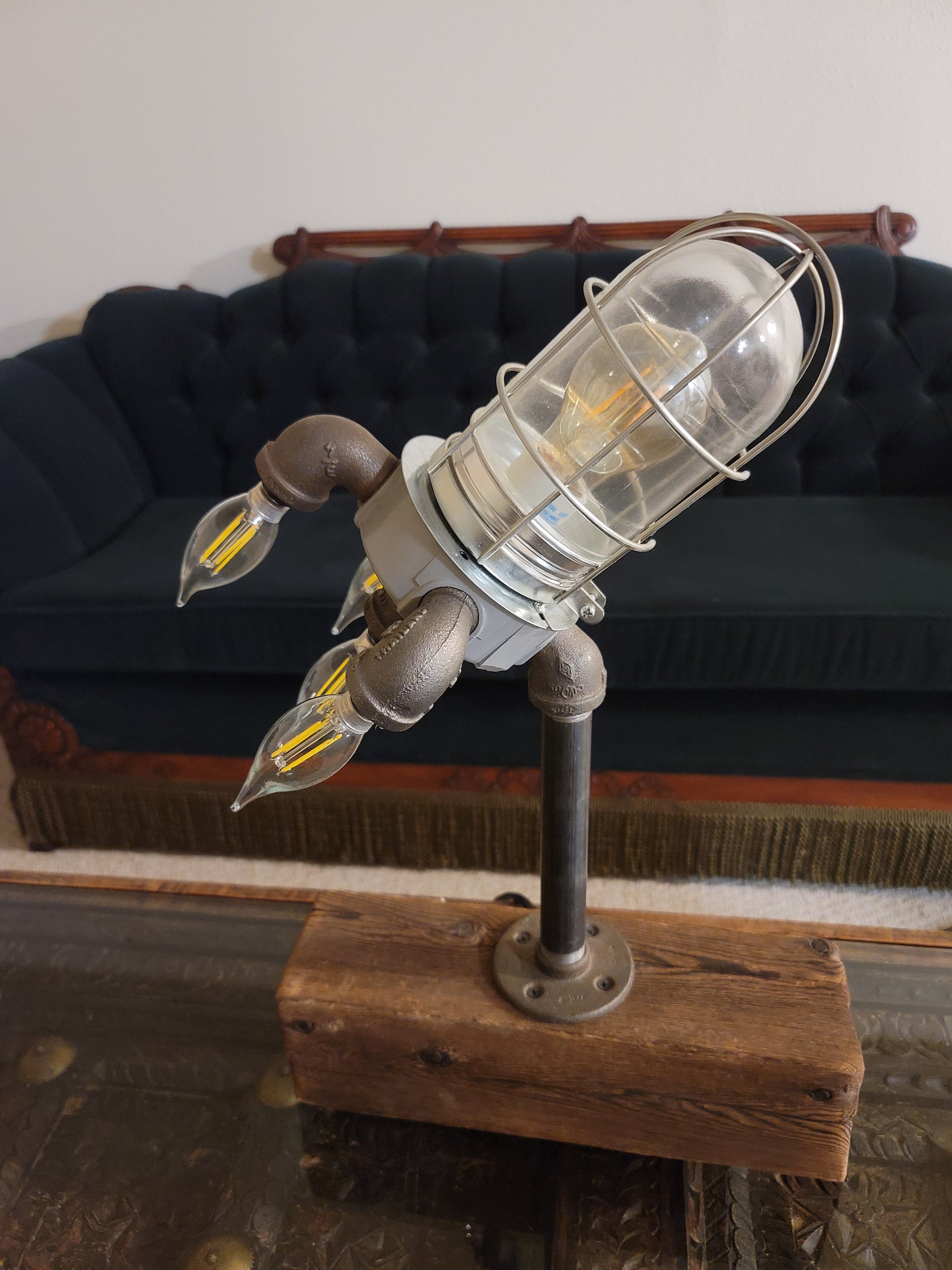 Rocket Lamp - Etsy