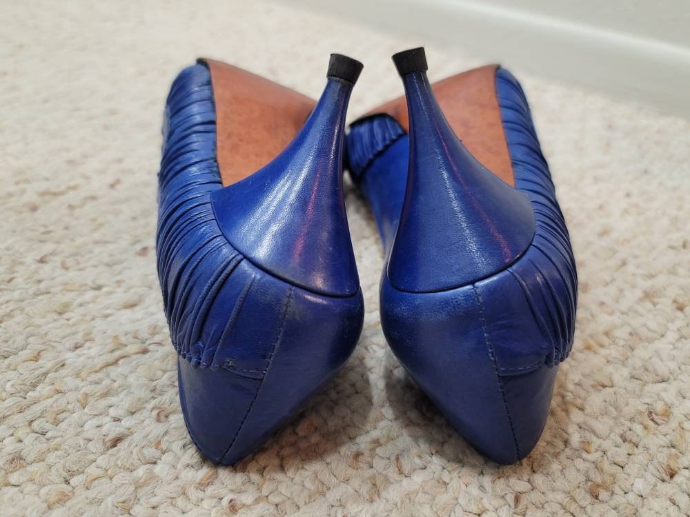 80s Electric Blue Pumps - Etsy