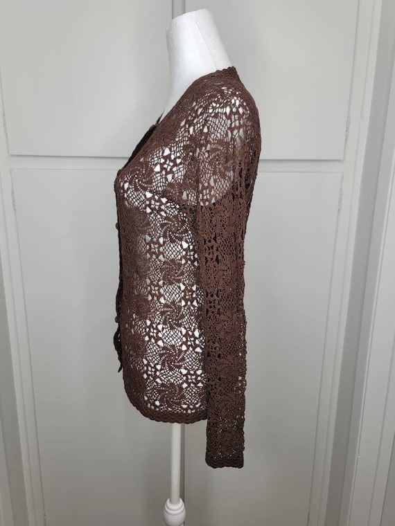 Brown Crochet Sweater - Gem