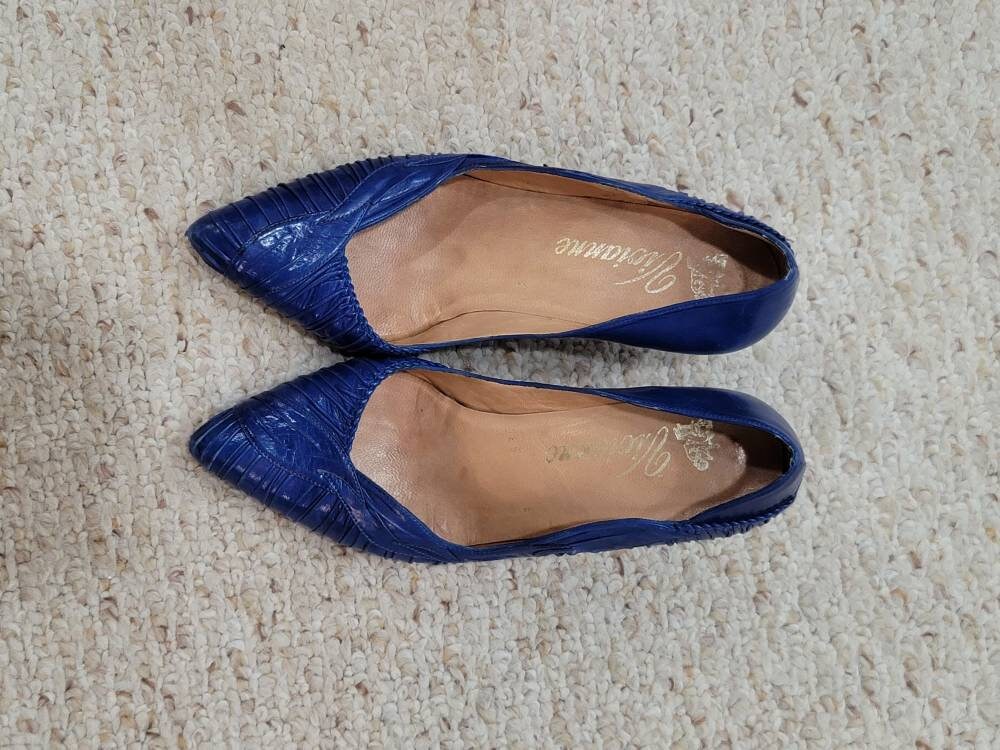 80s Electric Blue Pumps - Etsy