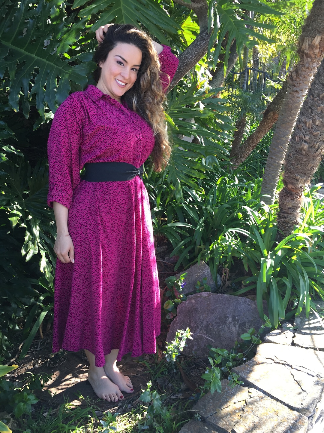 Fusha 1980s Dress - Etsy