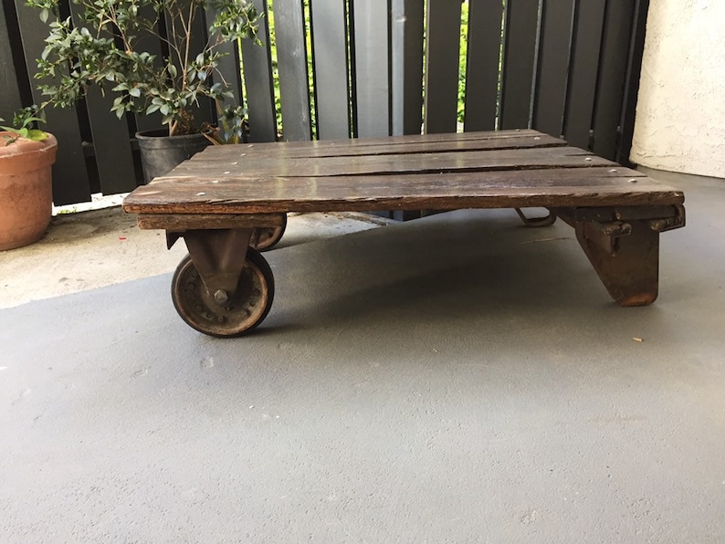 Rail Cart Coffee Table - Etsy