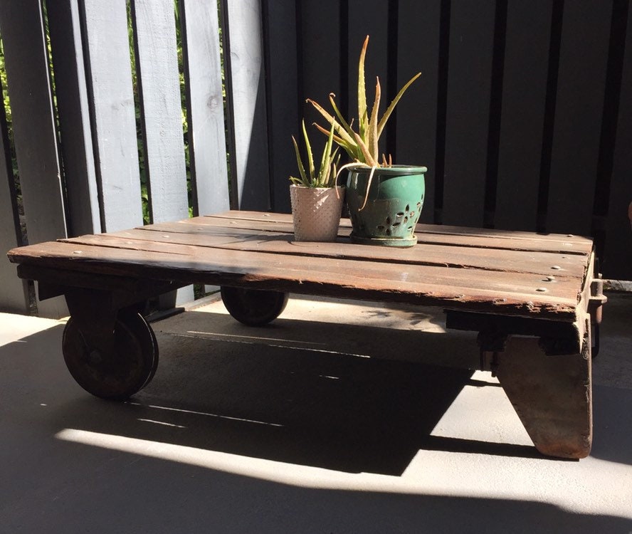 Rail Cart Coffee Table - Etsy