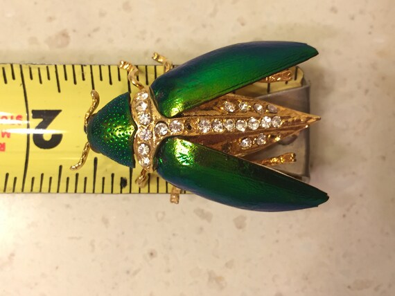 Vintage Beetle Pin - Gem