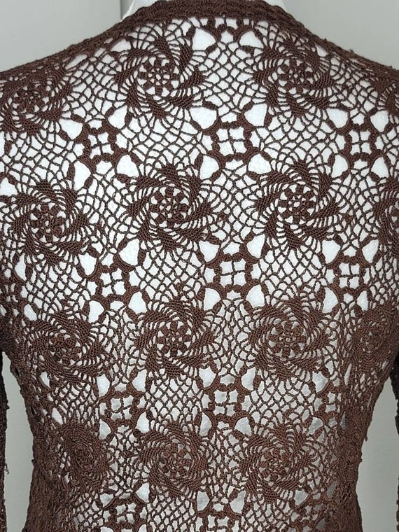 Brown Crochet Sweater - Gem