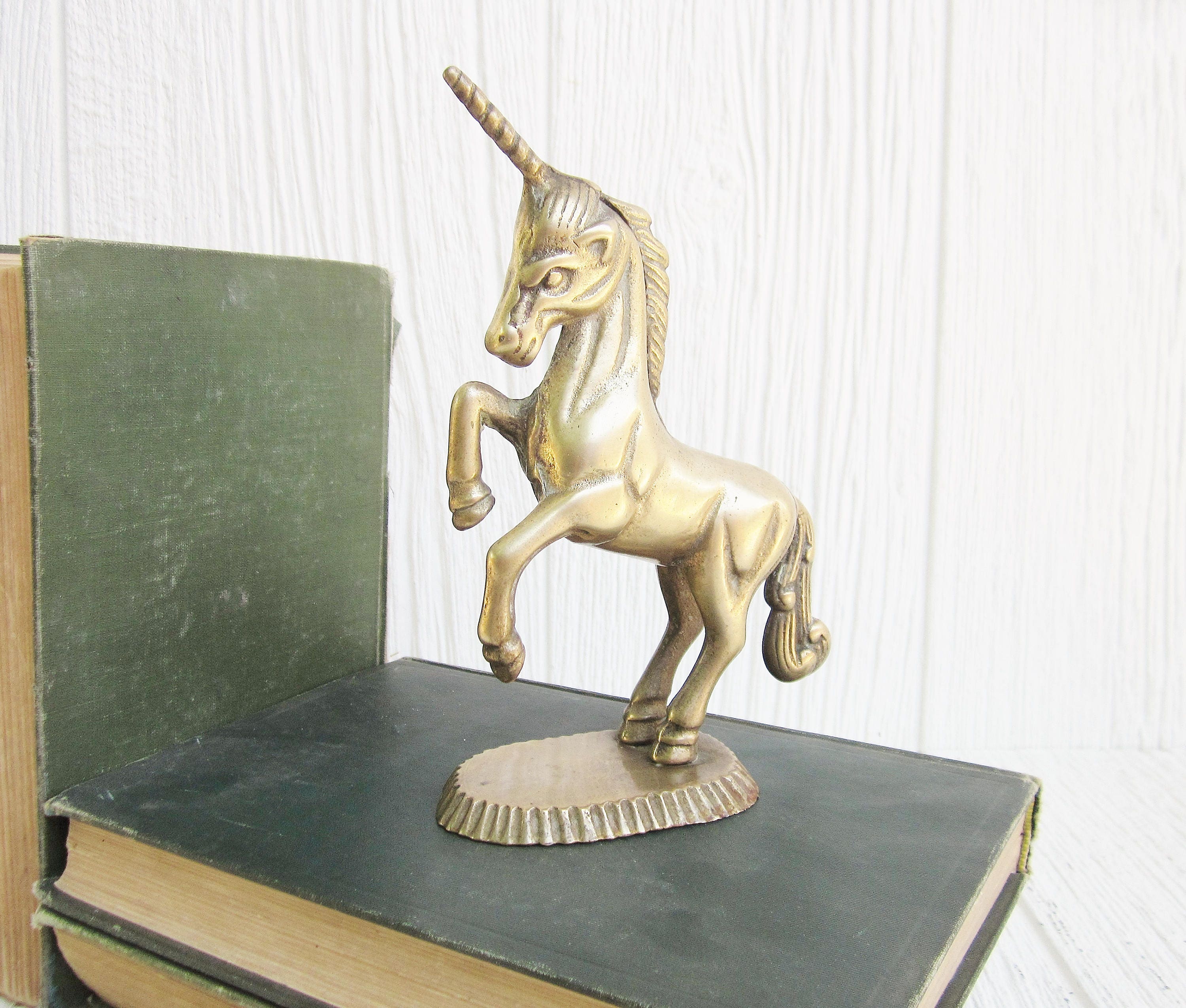 Vintage Brass Unicorn Figurine Brass Animal Fantasy Unicorn | Etsy