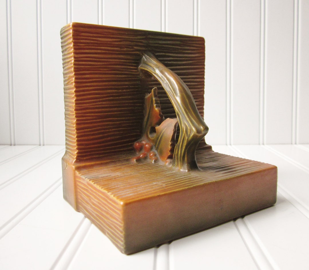 Vintage Roseville Pottery Brown Bushberry Bookend 9, Single - Etsy