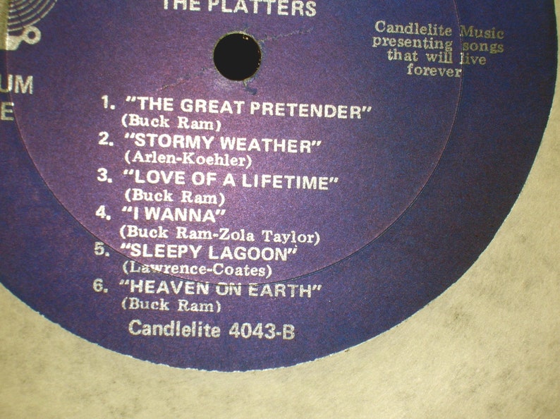 1975 the 50 Golden Hits of the Platters, 4 Record Box Set 1st Issue N/M ...