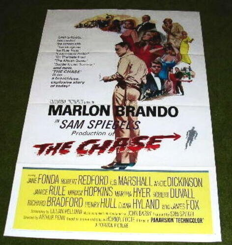 ORIGINAL 1966 Movie Poster, Marlon Brando in the Chase Full Sheet 27 X ...