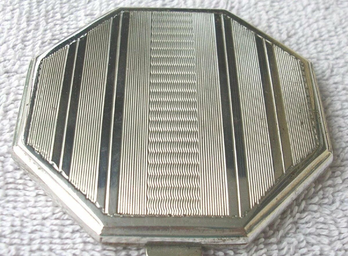 Vintage 1930's/40's European Silver Compact 94.9 Grams, Art Deco Style ...