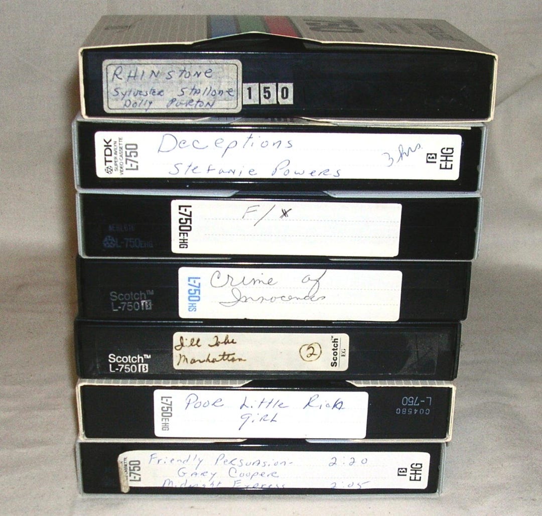 7 Used Betamax L-750 Movie Video Tapes, Lot # 3 - Etsy