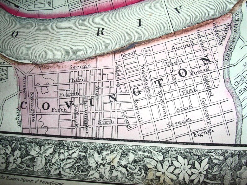 Original 1860 Mitchell Map Plan of the CITY OF CINCINNATI - Etsy