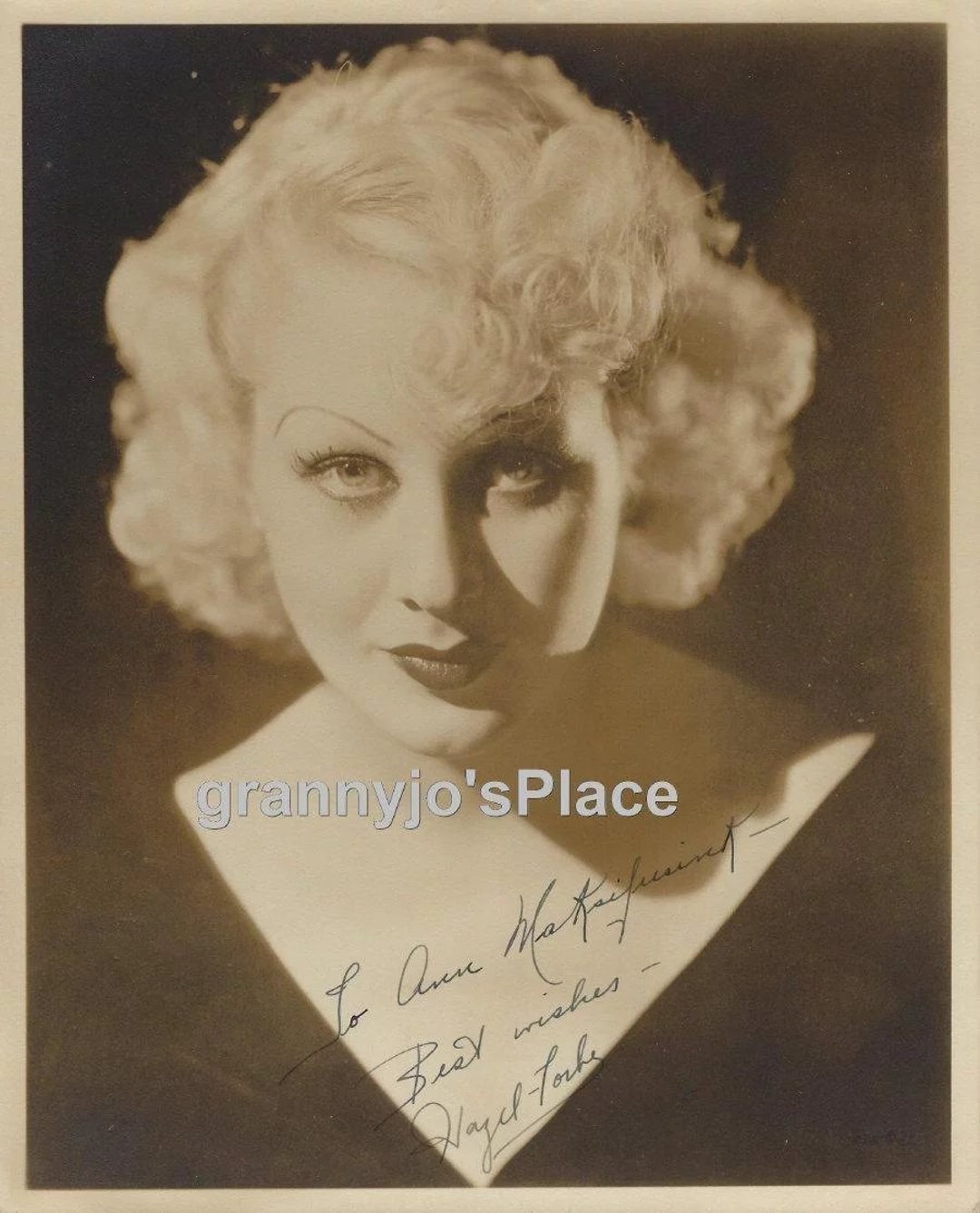 Hand Signed Autograph Photo of Hazel Forbes Ziegfeld Girl 1935 Rare ...