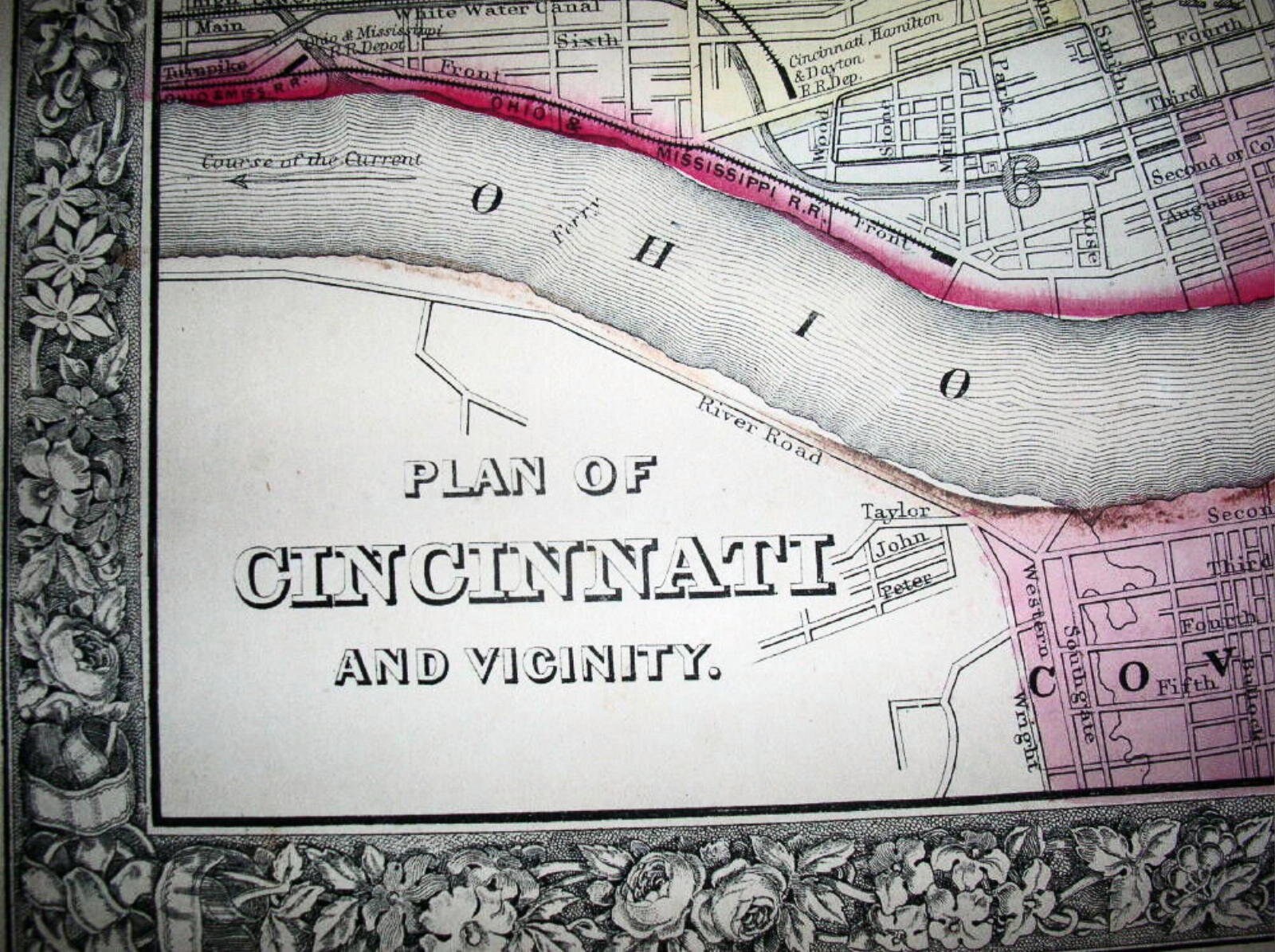 Original 1860 Mitchell Map Plan of the CITY OF CINCINNATI - Etsy