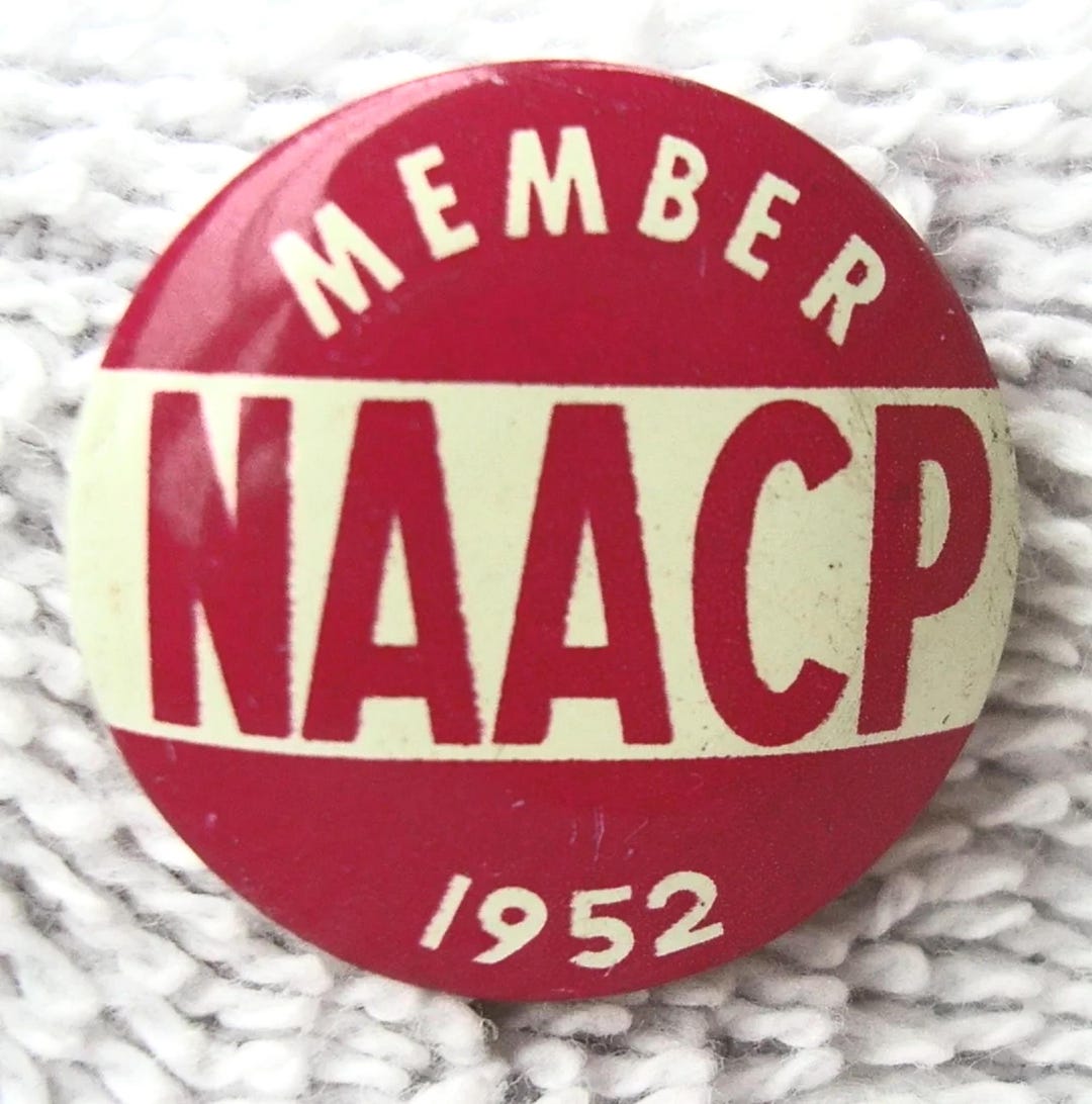 1952 MEMBER NAACP Pin Back Button. Americana, New Old Stock - Etsy