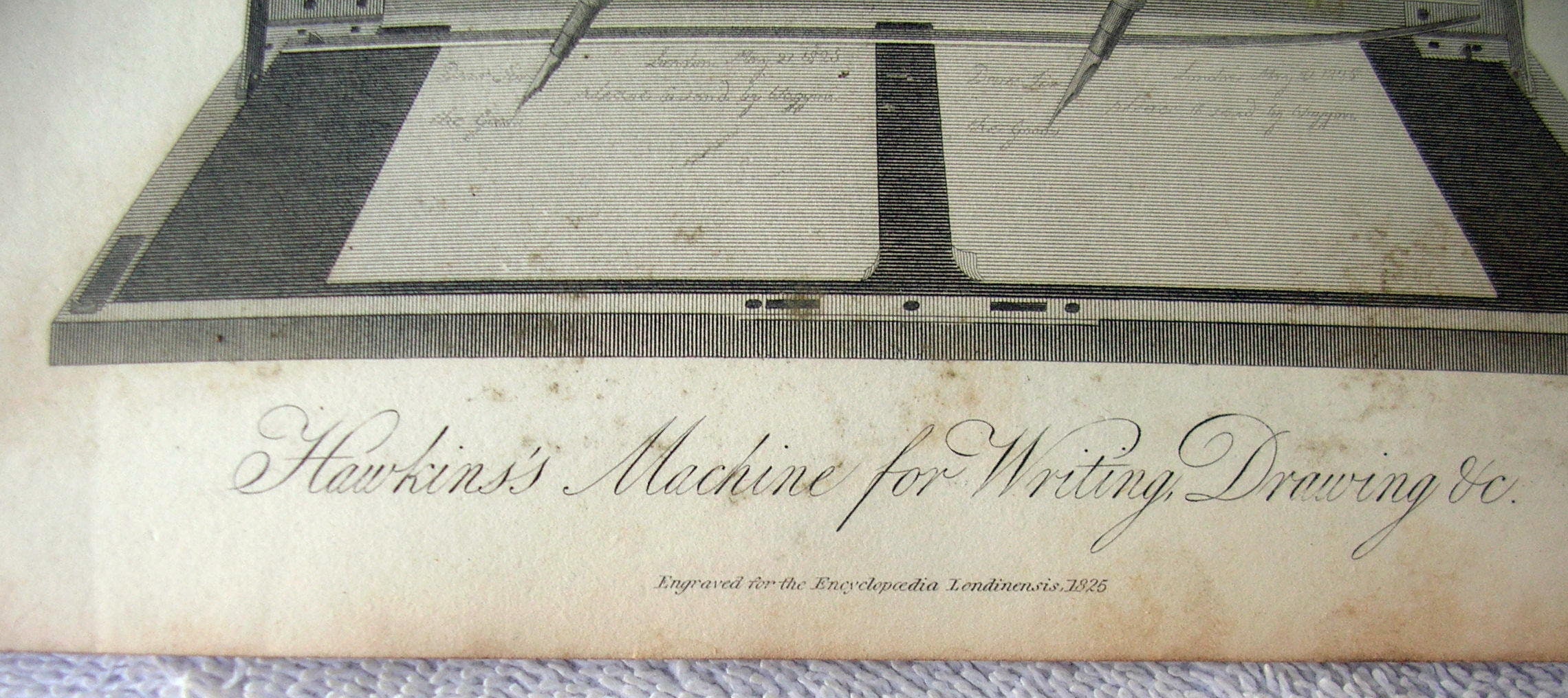 1825 Copperplate Engraving of Hawkins Writing & Drawing - Etsy