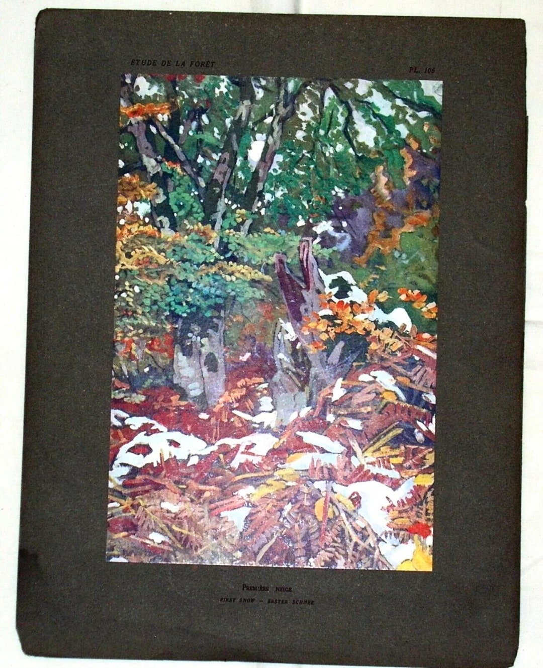 1927 MATHURIN MEHEUT Etude De La Foret Print, A. Levy, Paris Plate ...