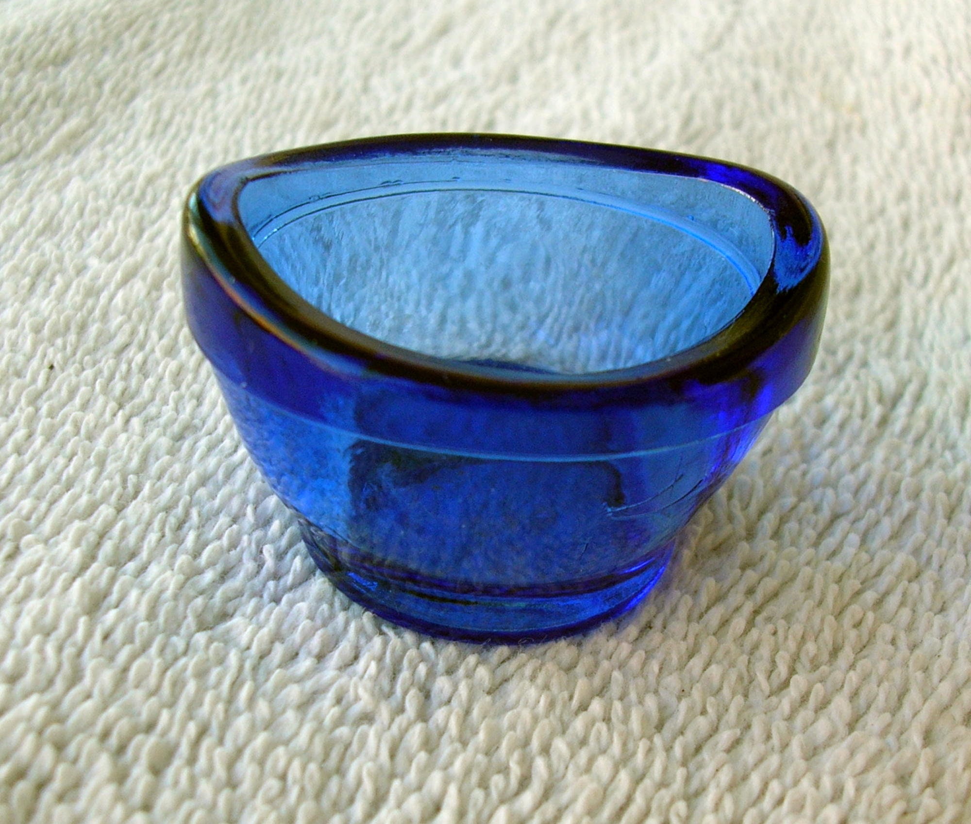Vintage COBALT BLUE GLASS Squat Eye Wash Cup, Unmarked Lot 2 - Etsy