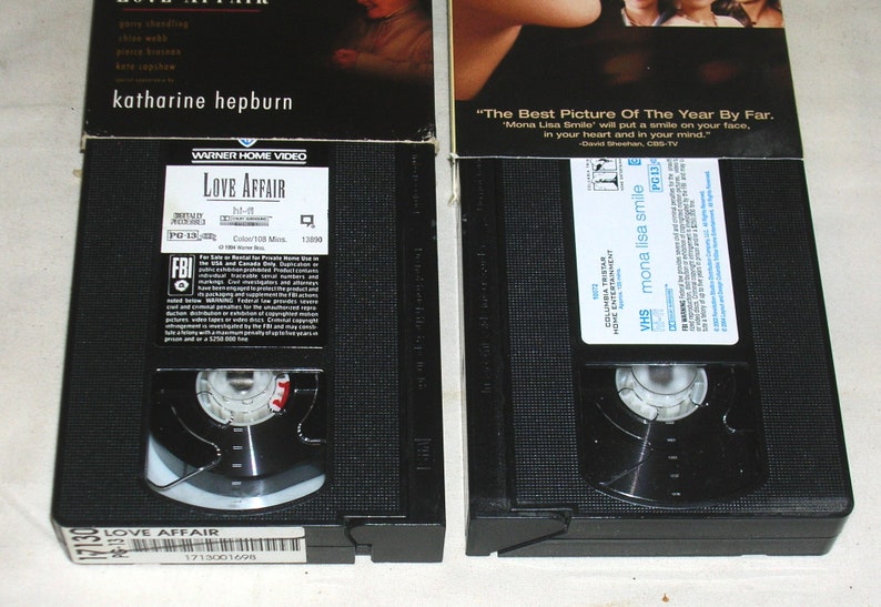 1994, 2003 VHS 2 Video Tapes, Love Affair and Mona Lisa Smile - Etsy