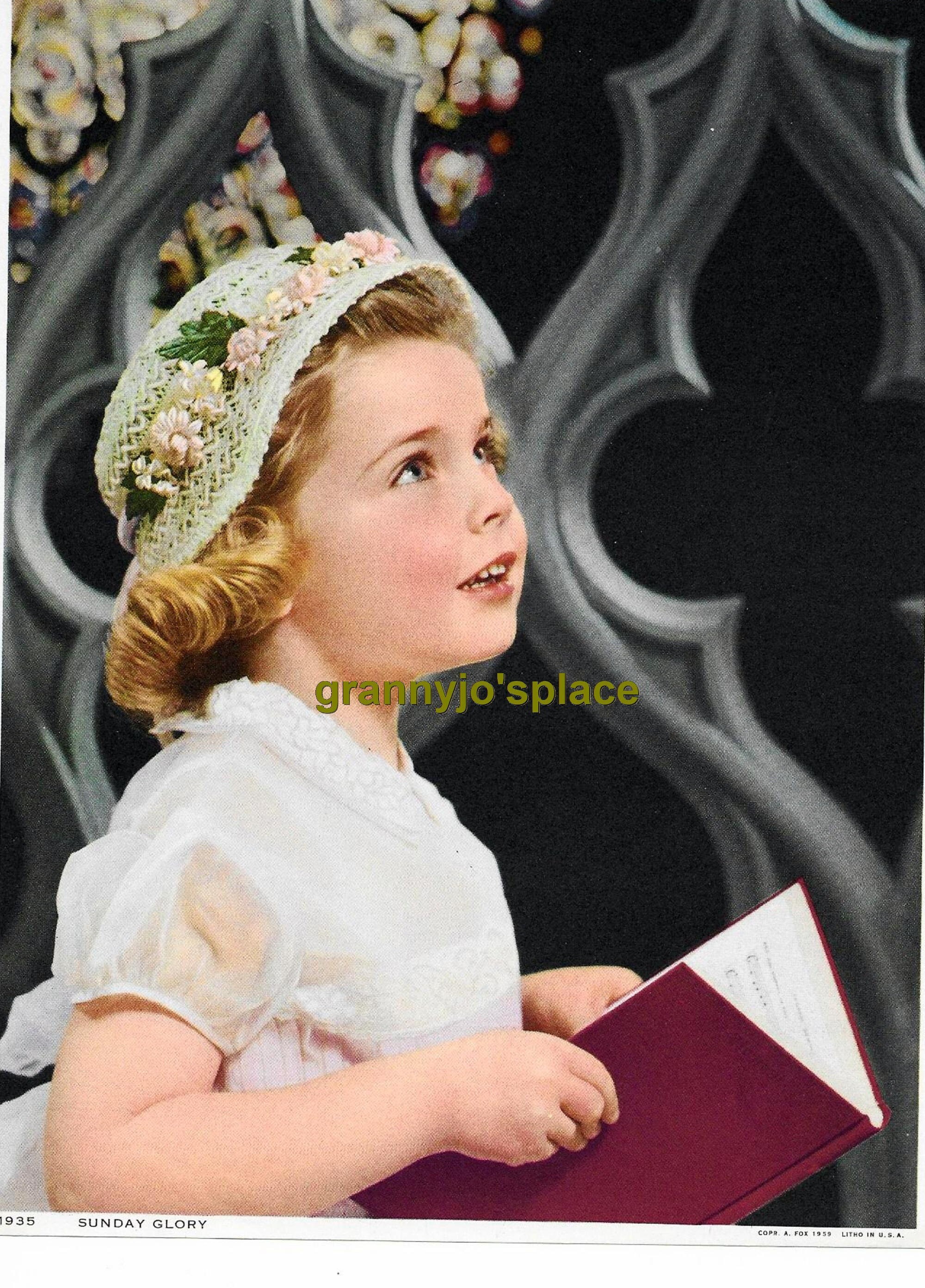 1959 Calendar Art Lithograph, Sunday Glory, Published by Atkinson Fox 6 ...