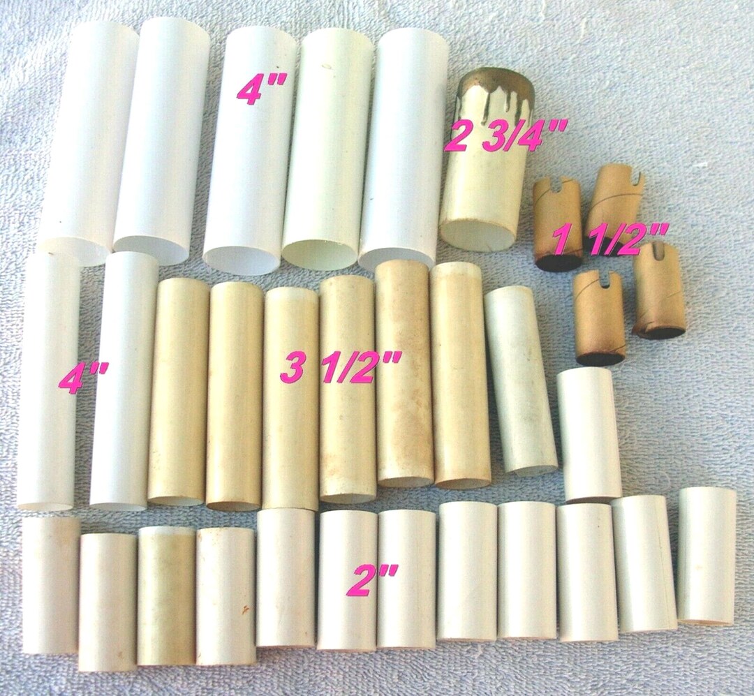 32 Vintage Chandelier Lamp Socket Covers, Carboard & Plastic Lot # 25 ...