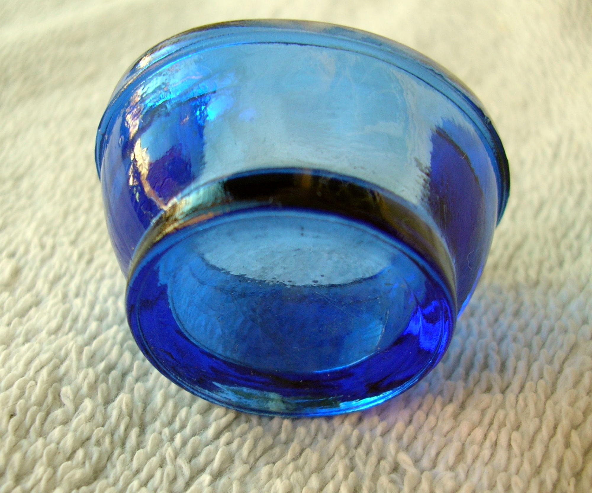 Vintage COBALT BLUE GLASS Squat Eye Wash Cup, Unmarked Lot 2 - Etsy