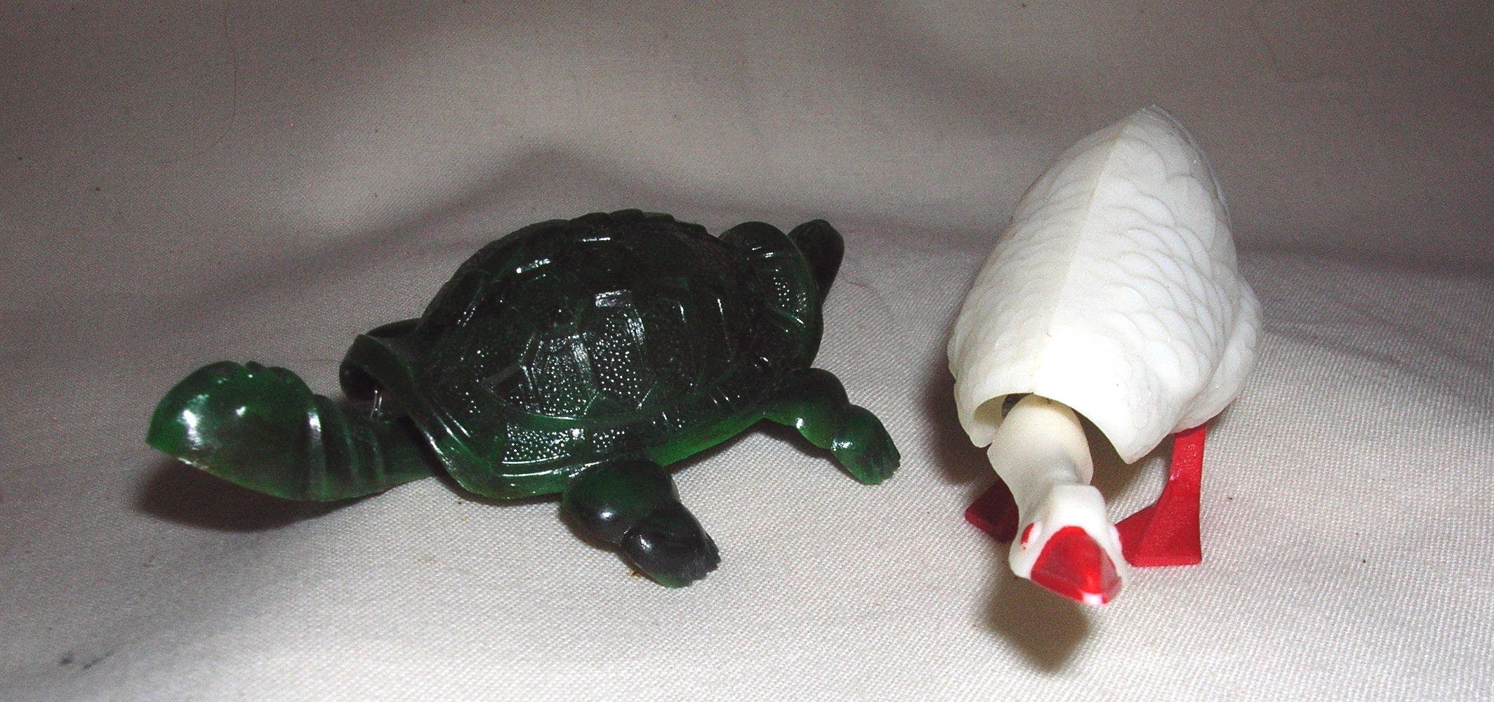 2 Vintage Bobbin Head Celluloid Toys – Breba Turtle & Goose, German ...